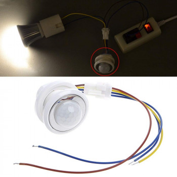 AC 220V PIR Motion Sensor-40mm LED PIR Detector Infrared Motion Sensor ...