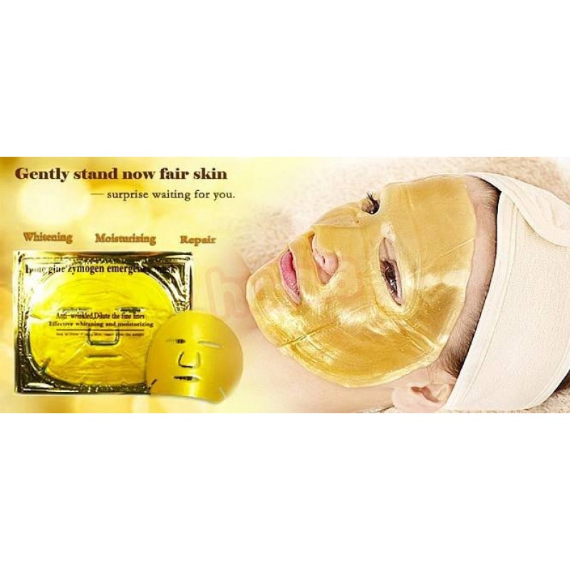 24k Gold Active Face Mask-10Pieces-To Brightening Face,Spa Anti Aging ...