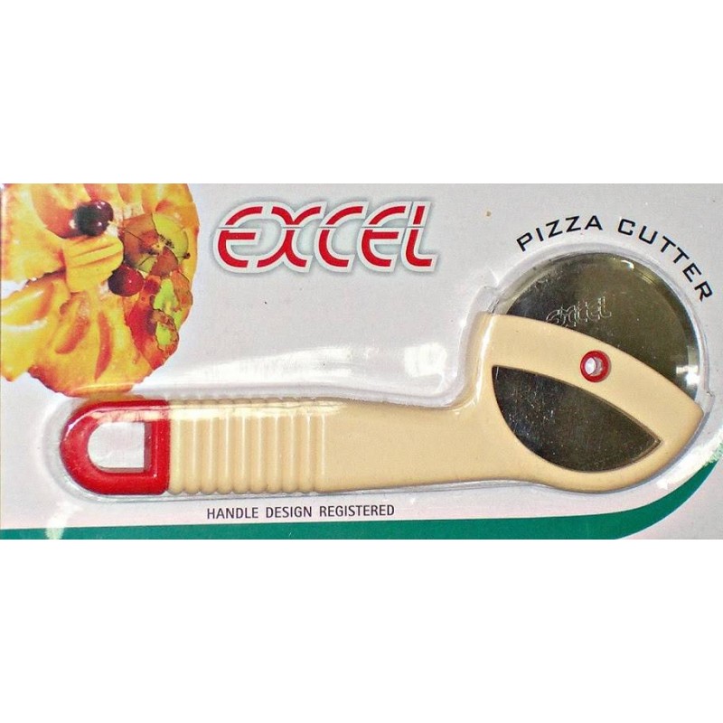 FRUIT FORK And PIZZA CUTTER - STAINLESS STEEL