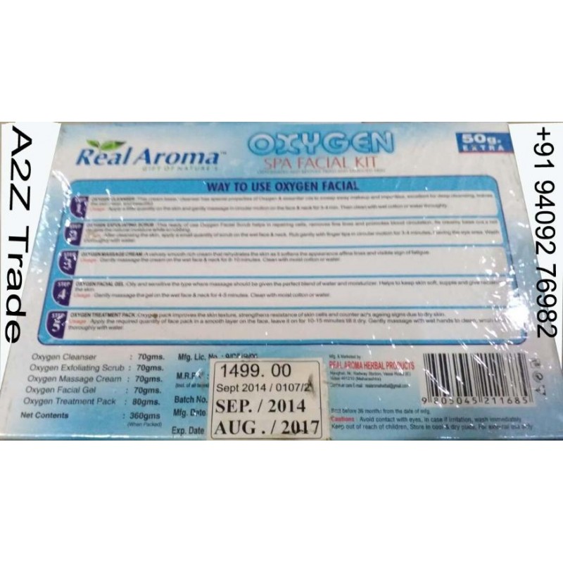 Real Aroma Oxygen Spa Facial Kit, 5 in 1 Facial Kit, Oxygen Facial Kit ...